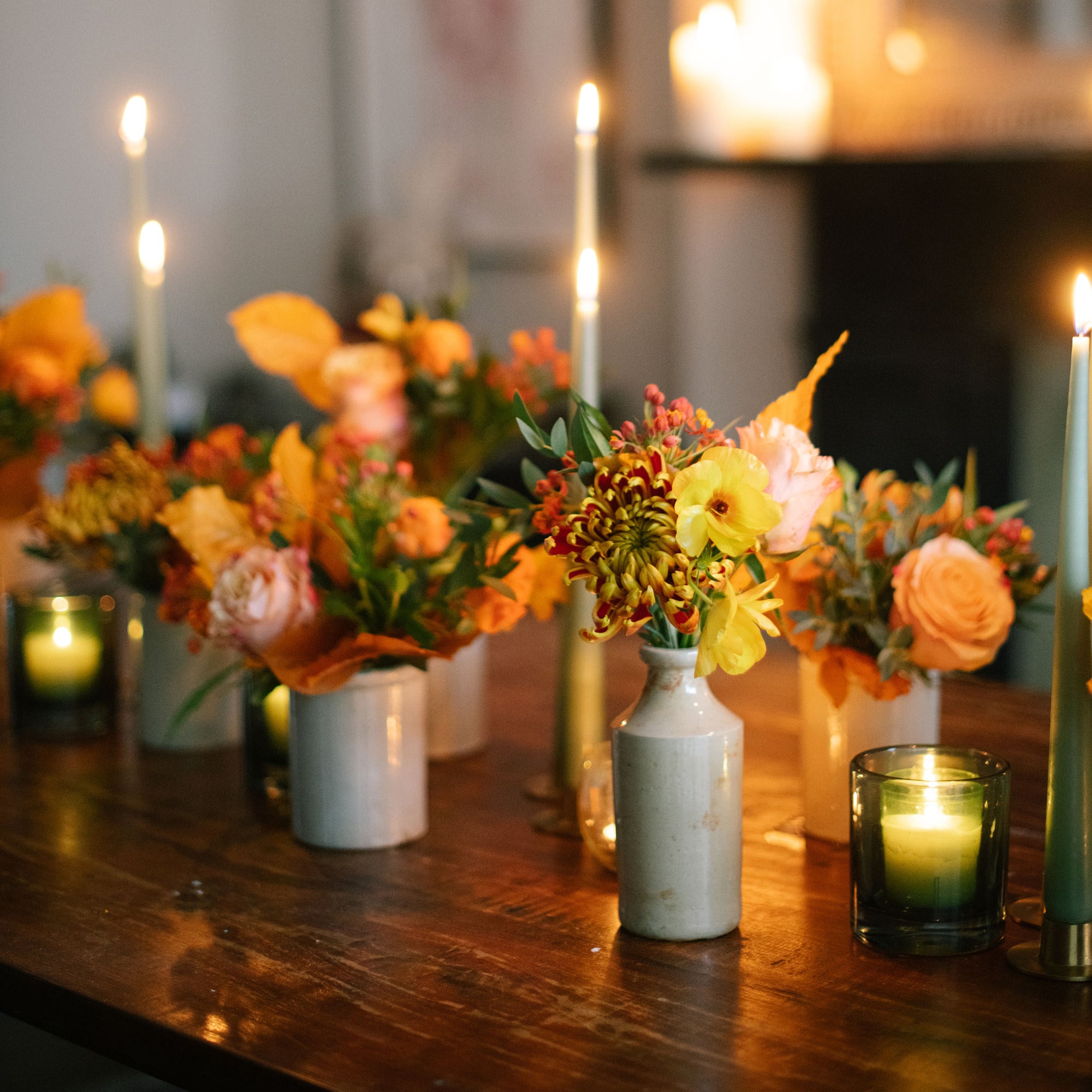 Posy Table Arrangements | Events & Weddings Flowers | Wild at Heart